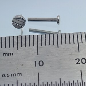 18g Titanium Threadless Screw Head Stud choose Anodized Finish choose ...