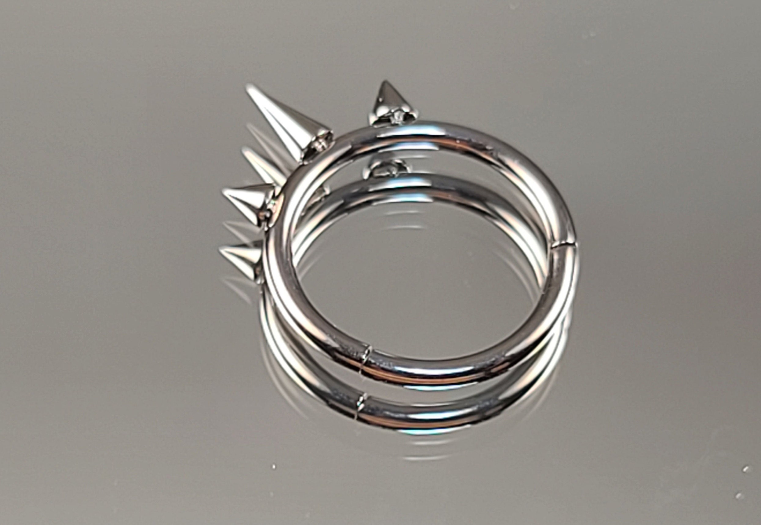 16g 1.2mm Titanium Hinge Clasp Unicorn Triple Spike Hinge - Etsy