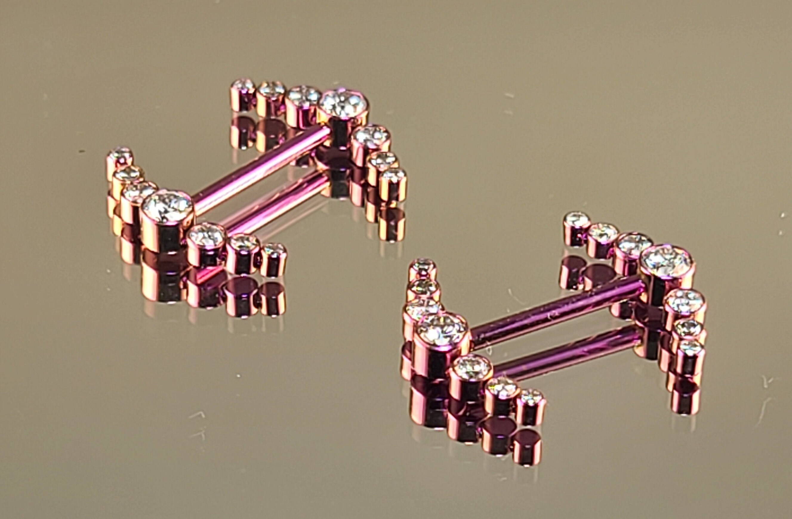 14g 1.6mm 14-gem Titanium Internal Thread Barbell 5/8 | Etsy