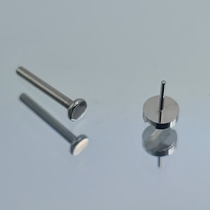 18g Titanium Threadless Screw Head Stud choose Anodized Finish choose Flatback Post Length - Etsy