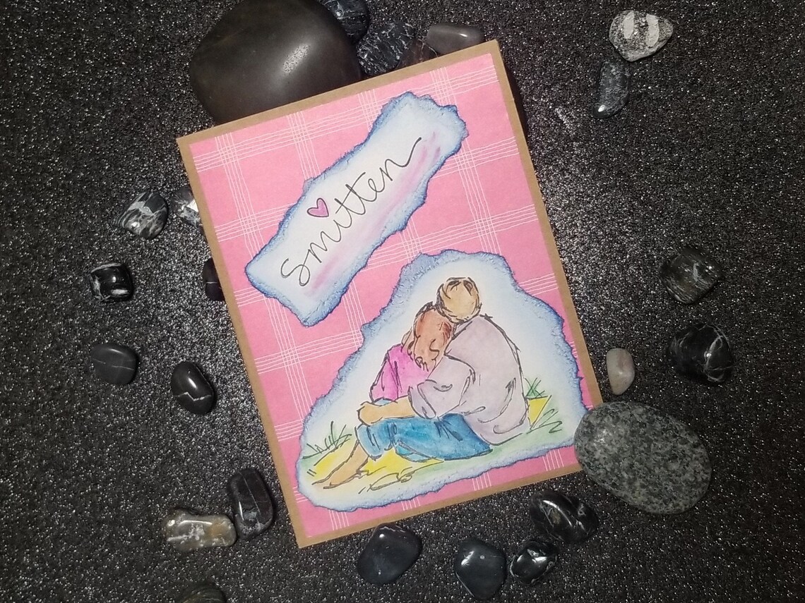 Smitten Couples Card, Valentine's Card, Anniversary Card, Love - Etsy