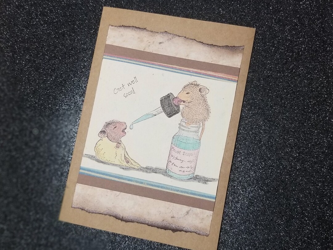 House Mouse Get Well Soon Greeting Card - Etsy