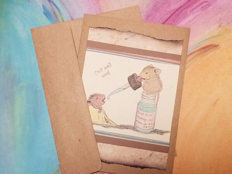 House Mouse Get Well Soon Greeting Card - Etsy
