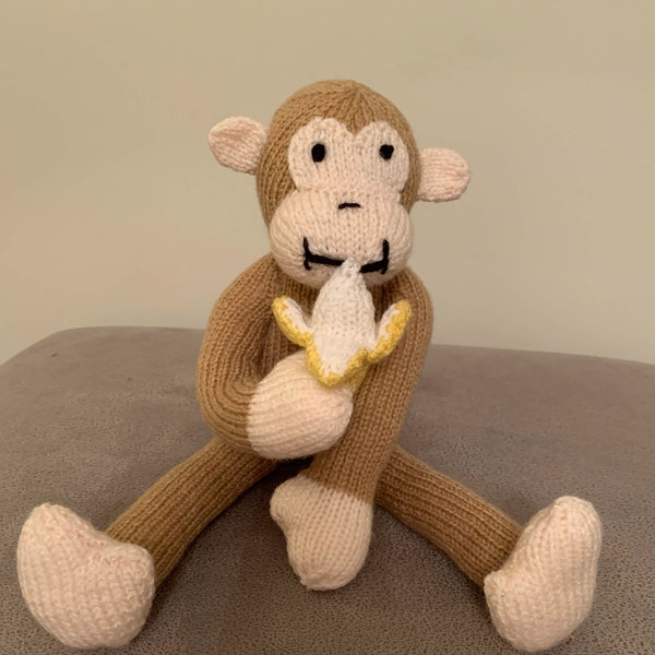 Knitted Monkey - Etsy