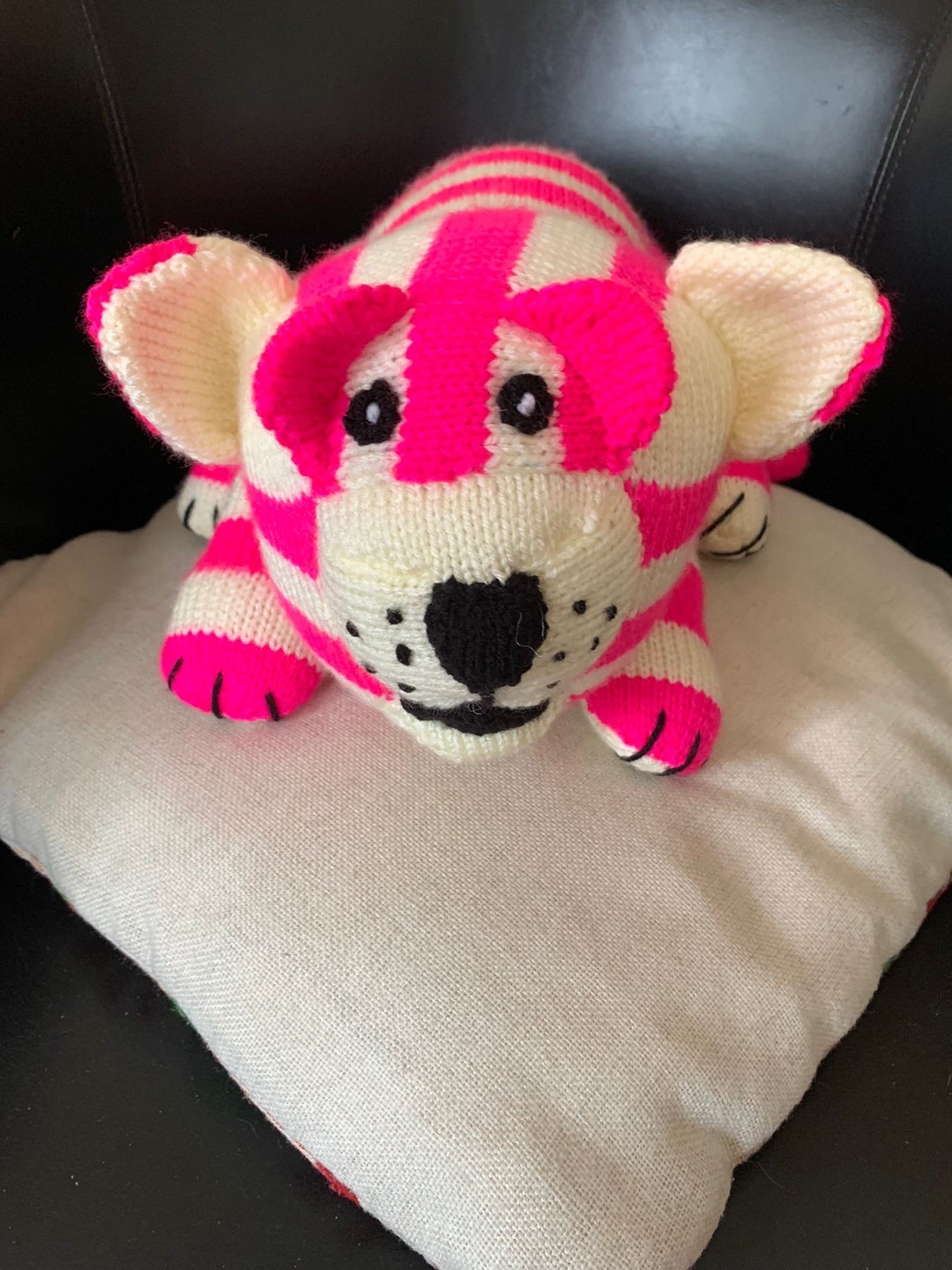 Hand Knitted Bagpuss Toy - Etsy