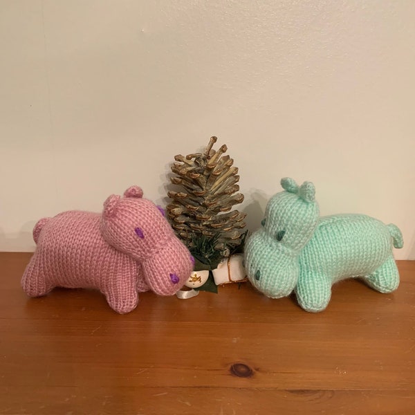 Knitted Hippo - Etsy