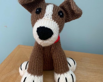 Solomon the Knitted Sitting Puppy Dog - Etsy