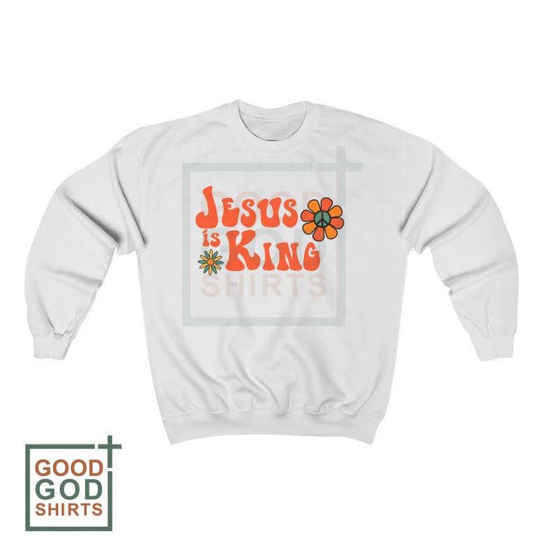 Jesus is King 70's Sweatshirt Hippy Jesus Jumper Love - Etsy
