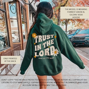 Trust in the Lord Jesus Hoodie Christian Hood Christian Merch Christian ...