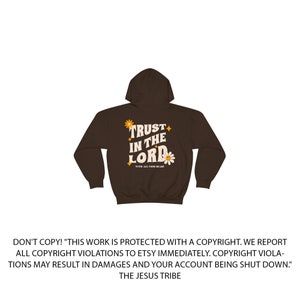 Trust in the Lord Jesus Hoodie Christian Hood Christian Merch Christian ...