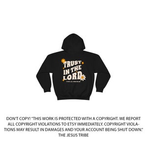 Trust in the Lord Jesus Hoodie Christian Hood Christian Merch Christian ...