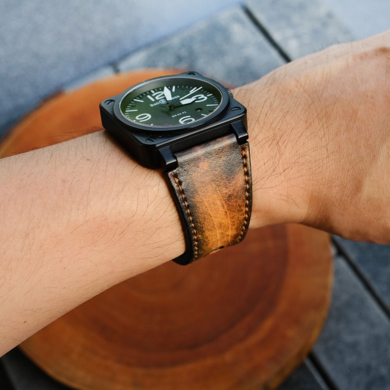 Bell and Ross Straps Handmade Leather Straps for BR 01 BR 03 Br 02 BR S ...