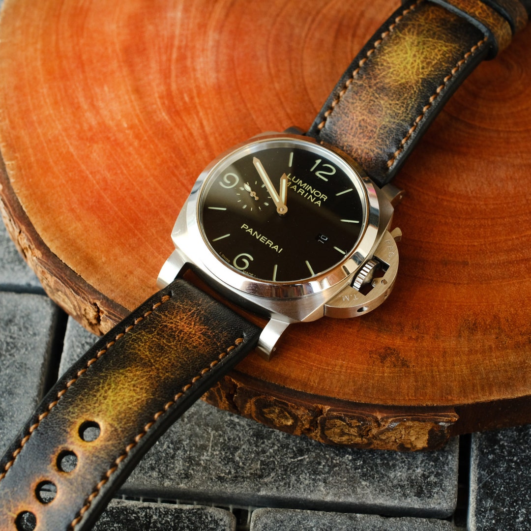 Panerai Leather Strap Panerai Watch Band for Officine Panerai Luminor ...