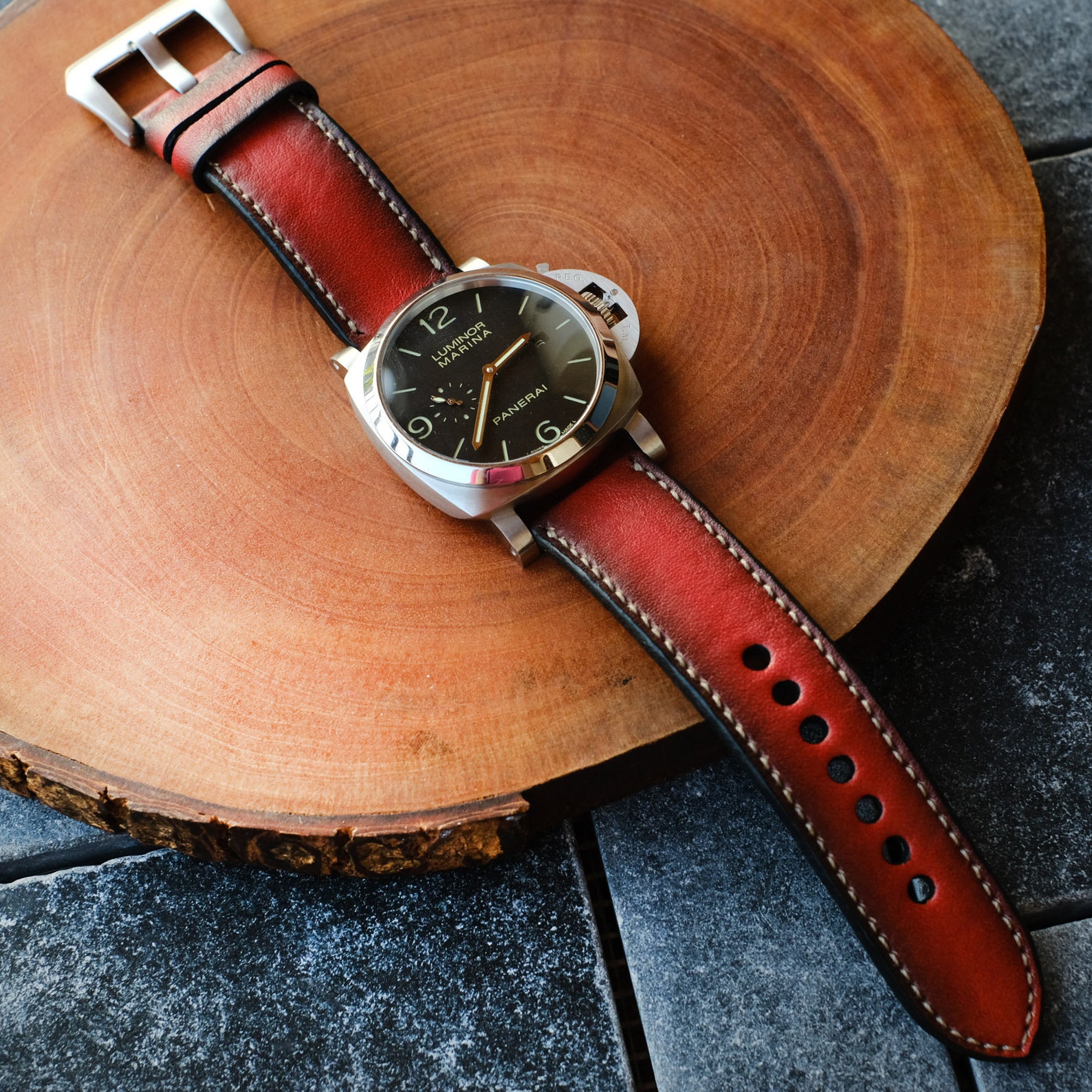 Panerai Leather Strap Panerai Watch Band for Officine Panerai | Etsy