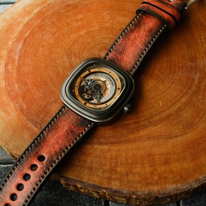 Sevenfriday Strap Brown Leather Straps 28mm Handmade Leather Straps T ...