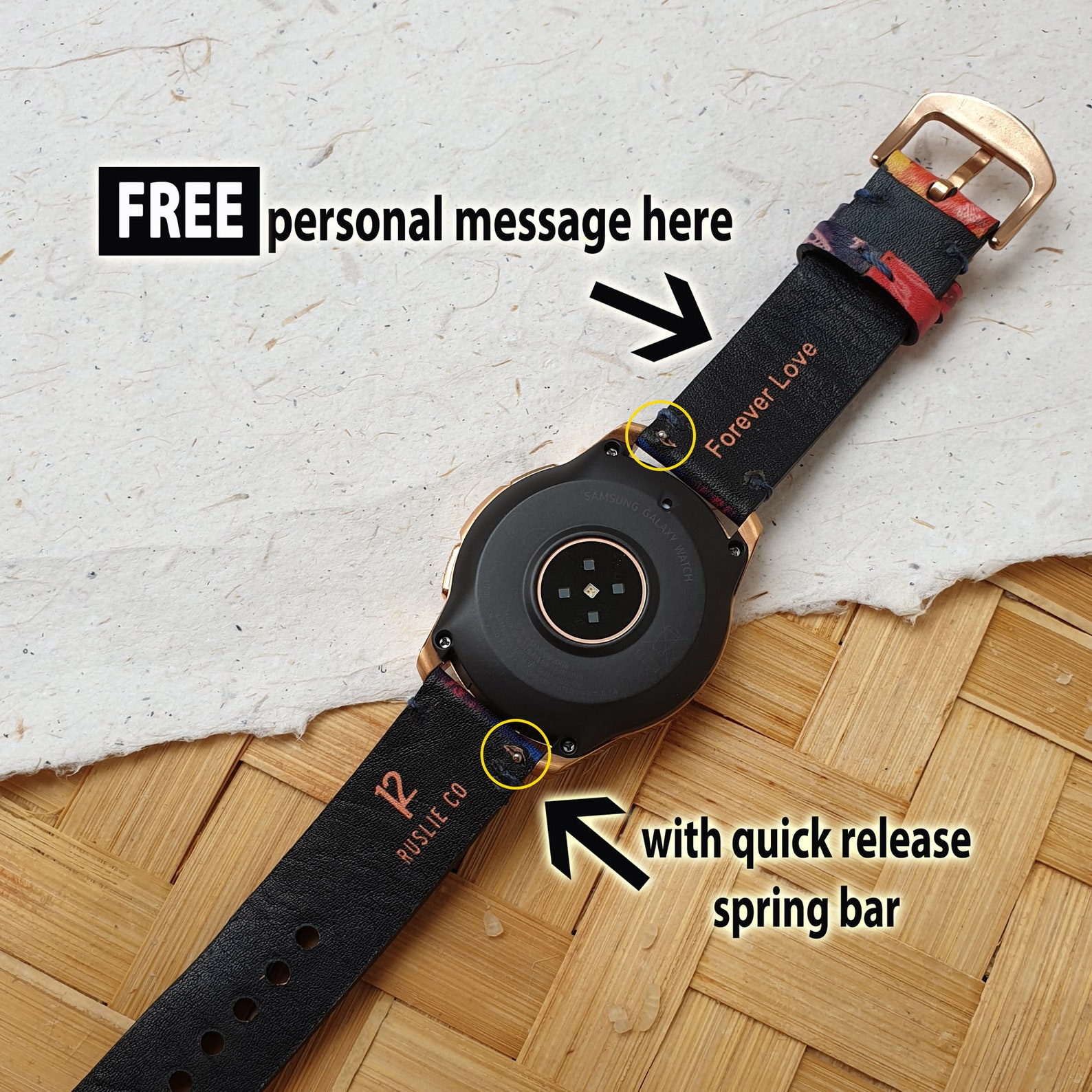 Handmade Batik Leather Galaxy Watch Band - Etsy