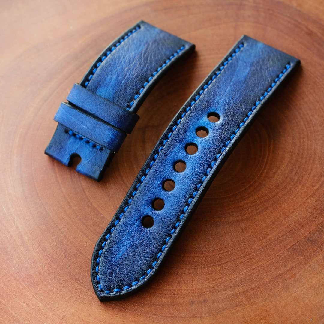 Sevenfriday Watch Blue Leather Straps 28mm 26mm Handmade Leather Straps ...