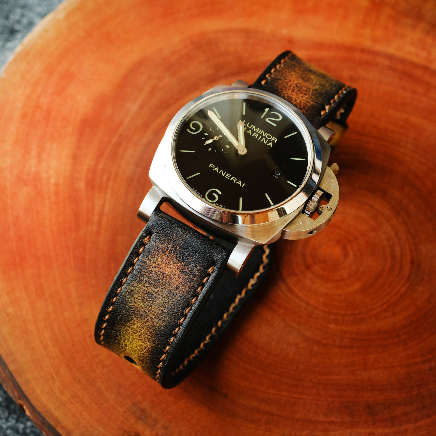 Panerai Leather Strap Panerai Watch Band for Officine Panerai | Etsy