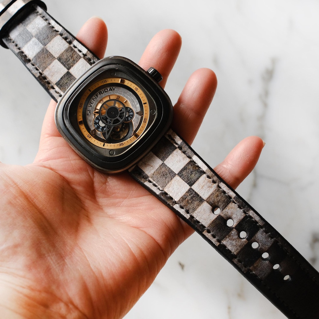 Sevenfriday Watch Black White Straps 28mm T Series 26mm Handmade ...