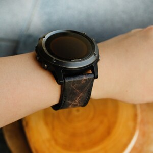 Garmin Watch Band Leather Strap Quickfit Strap - Etsy