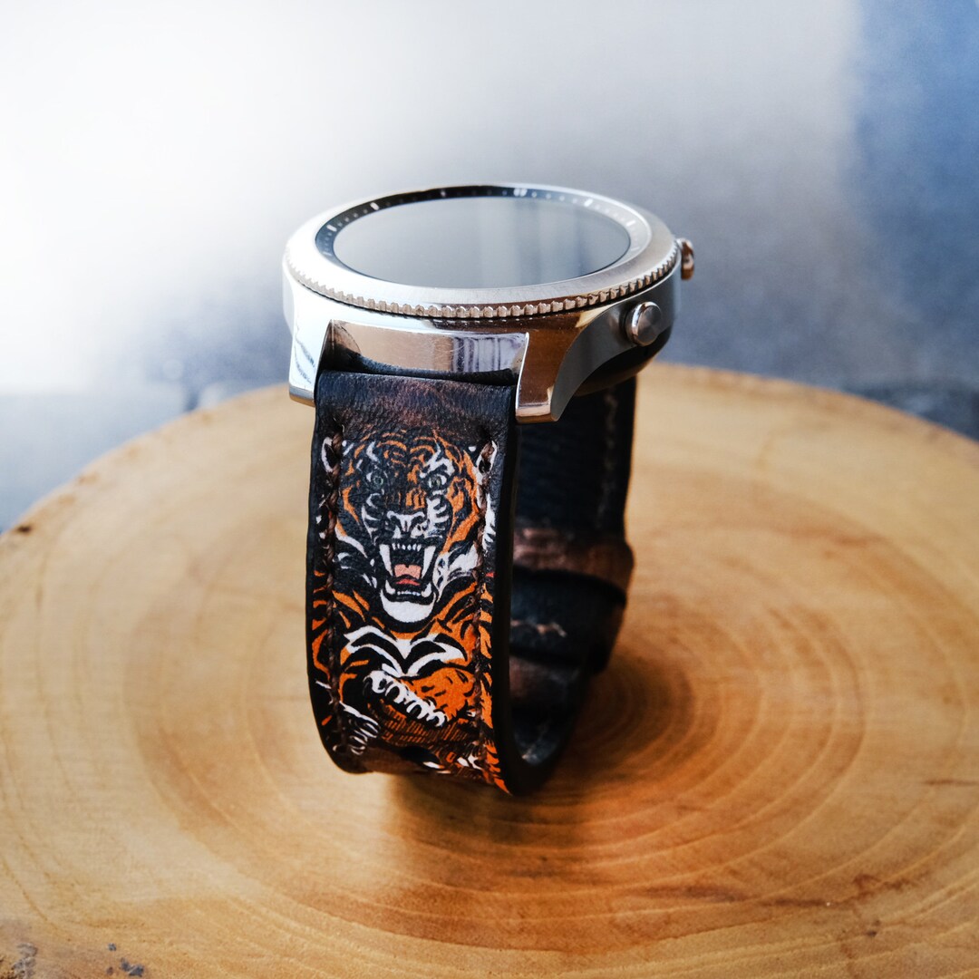 Handmade Leather Tiger Strap for Galaxy Watch - Etsy