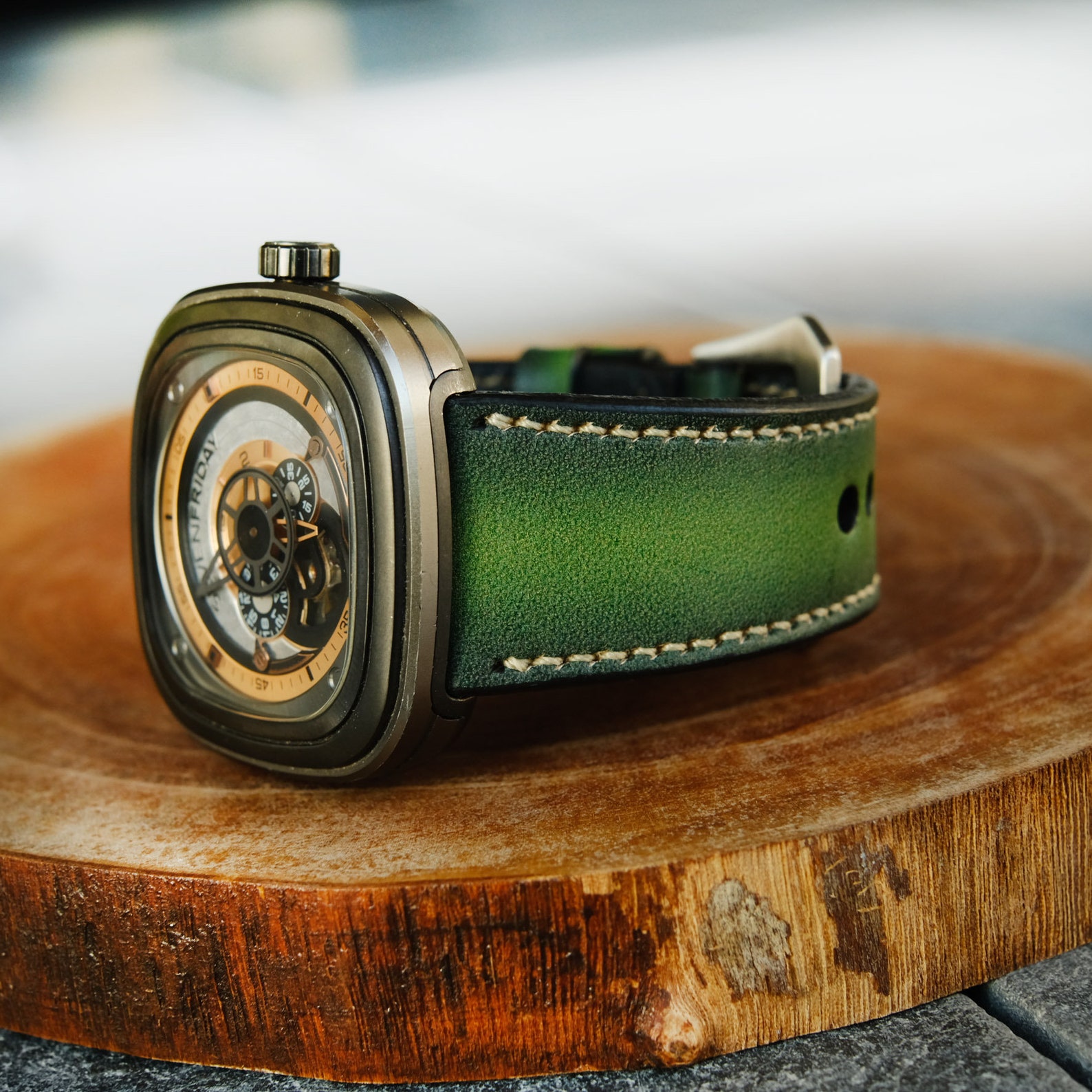 Sevenfriday Watch Green Leather Straps 26mm 28mm Handmade - Etsy