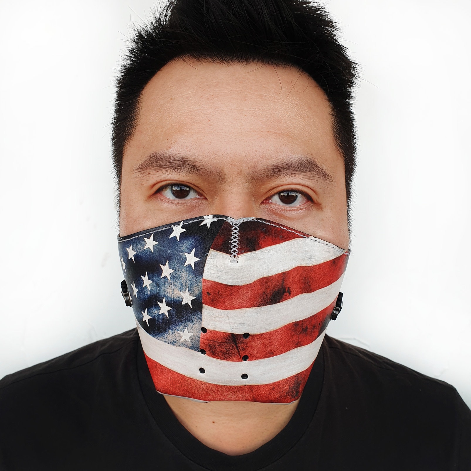 Leather Face Mask Leather Half Face Mask Leather Face Cover | Etsy