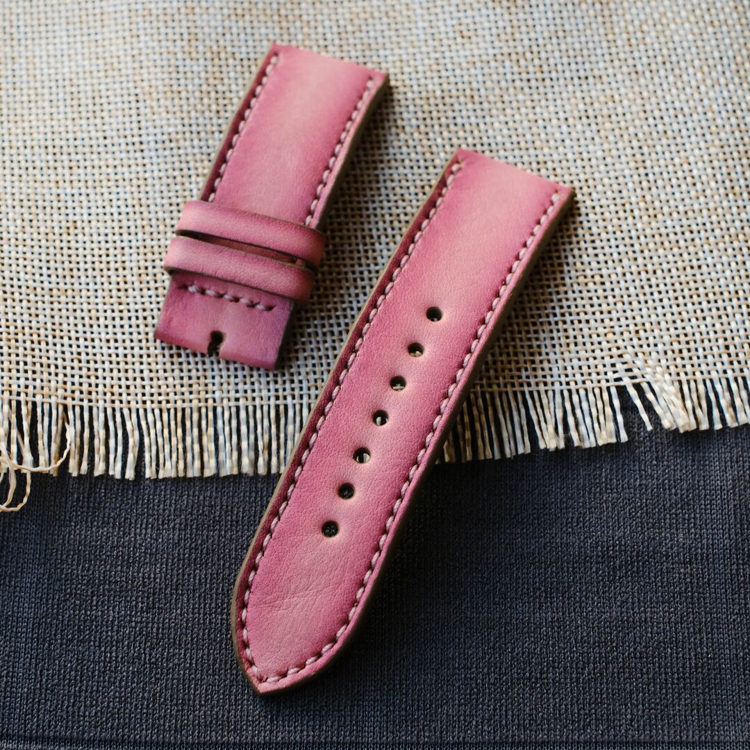 Sevenfriday Watch Pink Leather Straps 28mm Handmade Leather Straps - Etsy