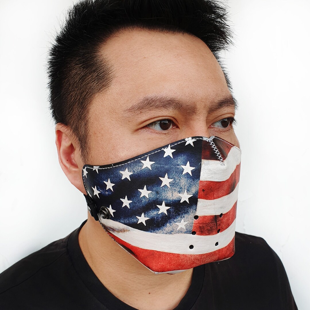 Leather Face Mask, Leather Half Face Mask, Leather Face Cover, Handmade ...