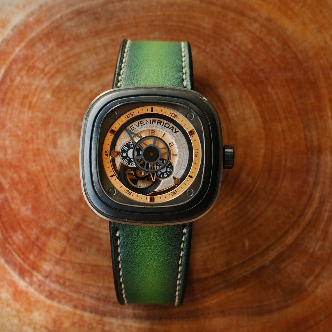Sevenfriday Watch Green Leather Straps 26mm 28mm Handmade - Etsy