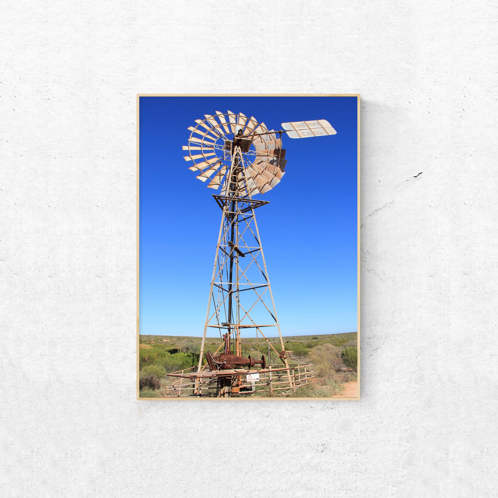 Windmill Outback Western Australian Landscape Photography Print, Wall ...