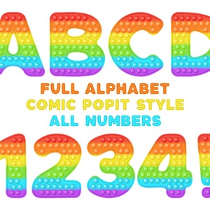 Pop It Letters Alphabet Letter Popit Pop It Initial Fidget | Etsy UK