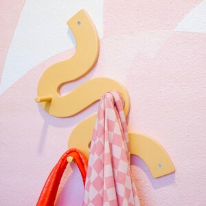 Curiouser Wall Hook Wavy, Squiggle - Etsy UK