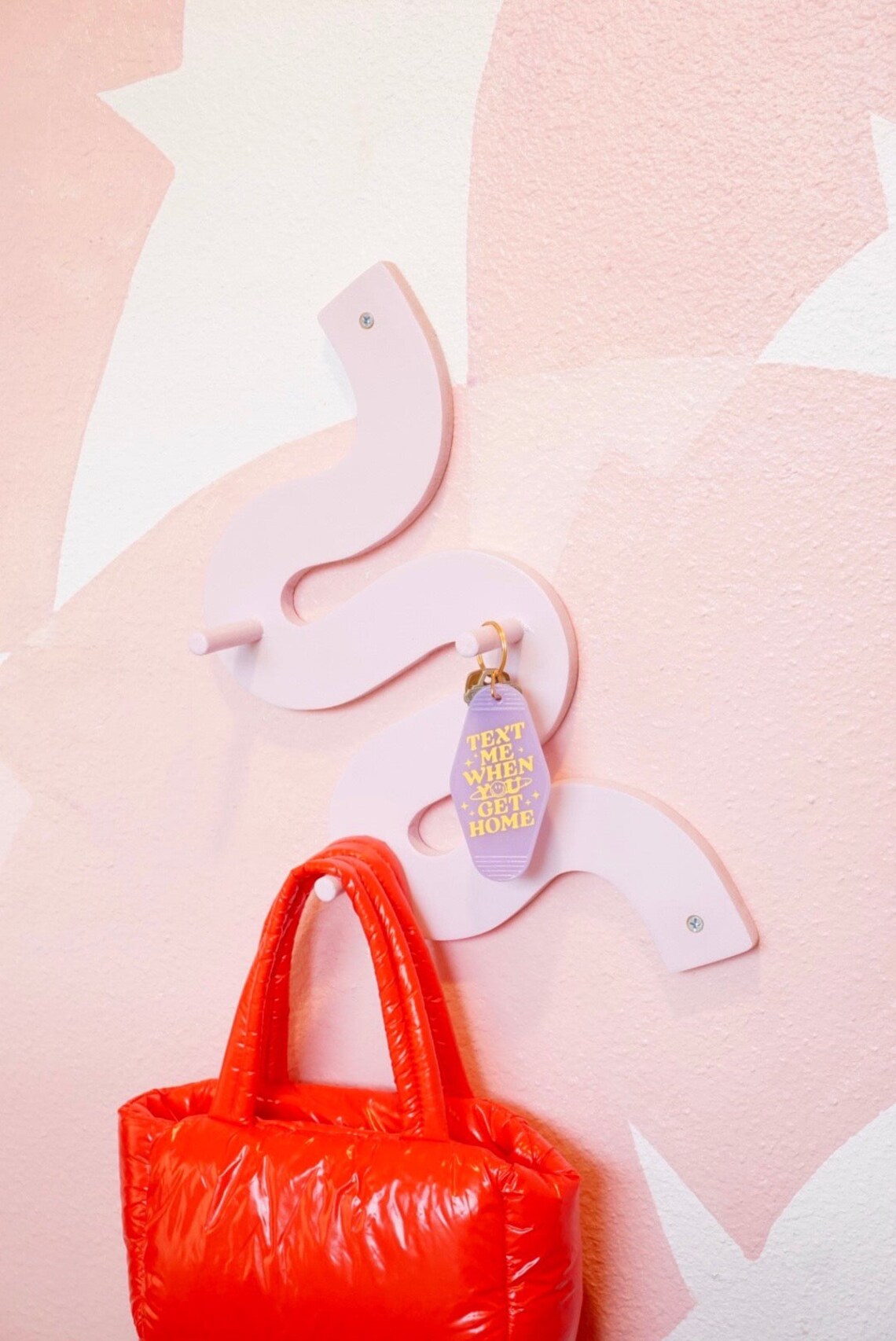 Curiouser Wall Hook Wavy Squiggle - Etsy UK