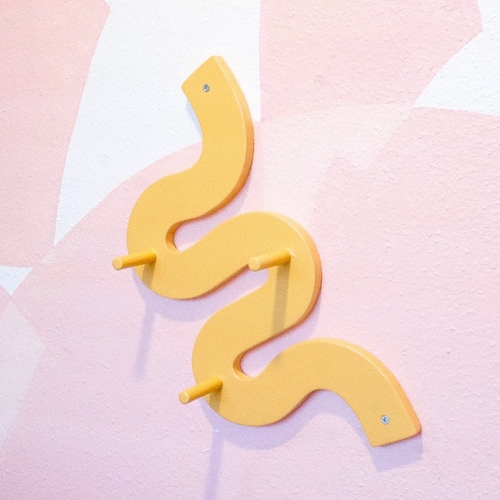 Curiouser Wall Hook Wavy Squiggle - Etsy UK