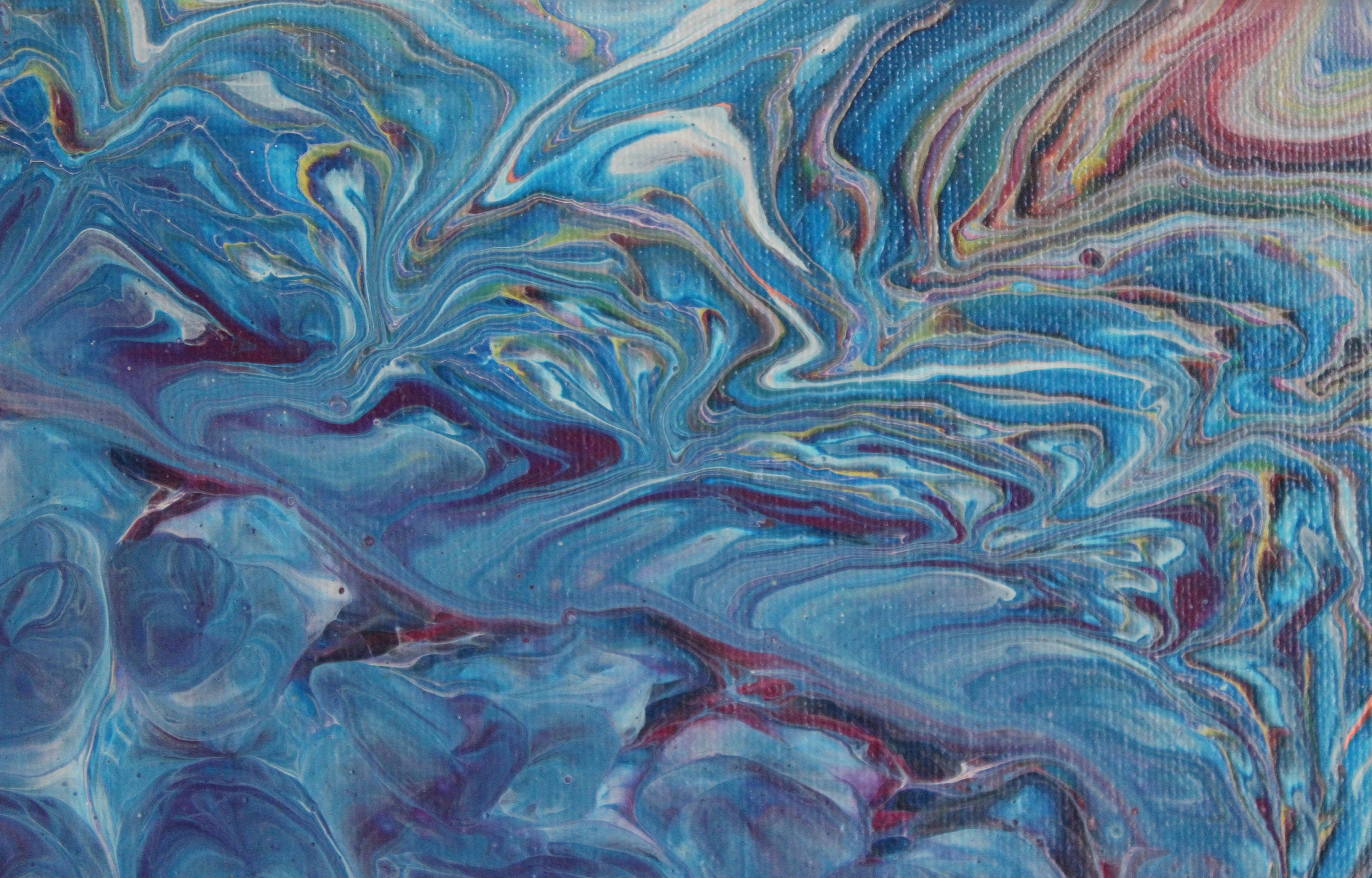 Buy Puddle Created With Acrylic Paint Poured Through Strainer, Original ...
