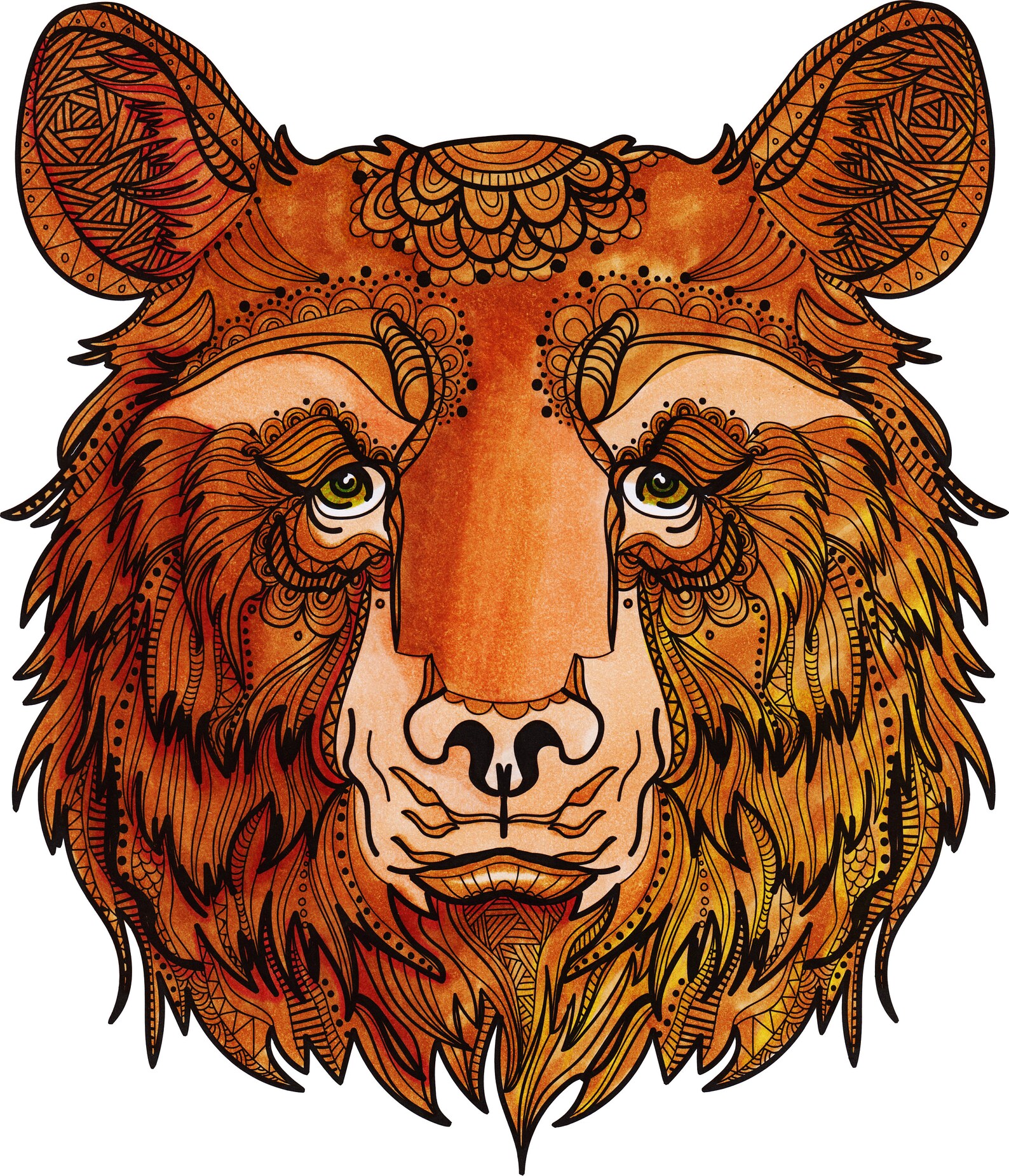 Vinyl sticker brown bear | Etsy