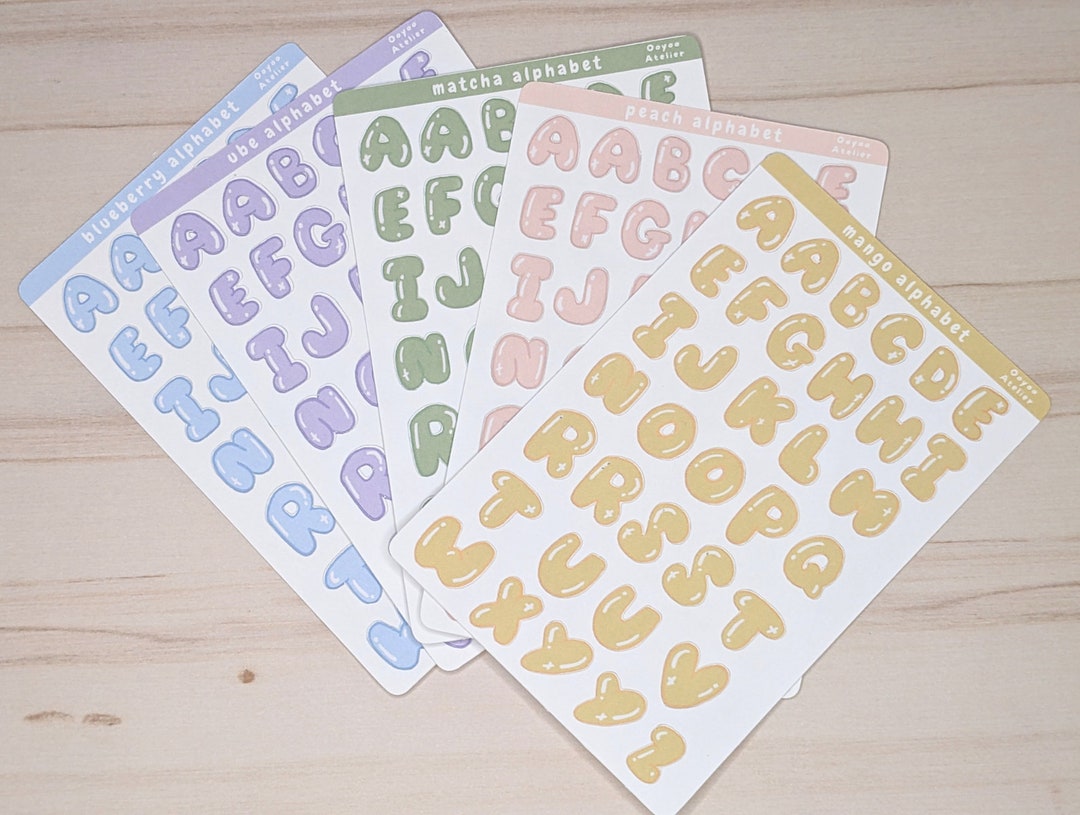 Fruity Bubble Alphabet Letters - Etsy