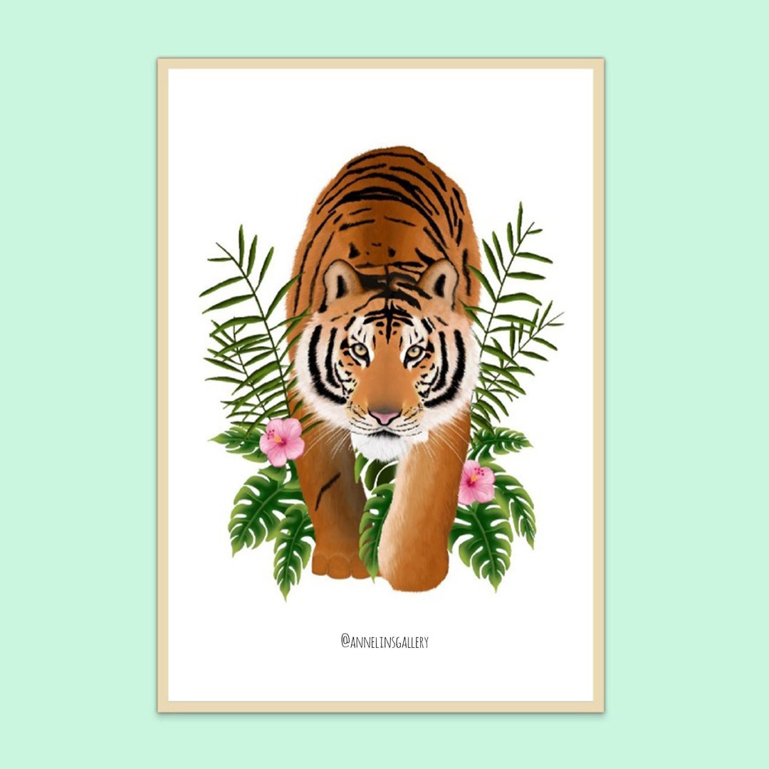 A4 or A5 Print Tiger - Etsy