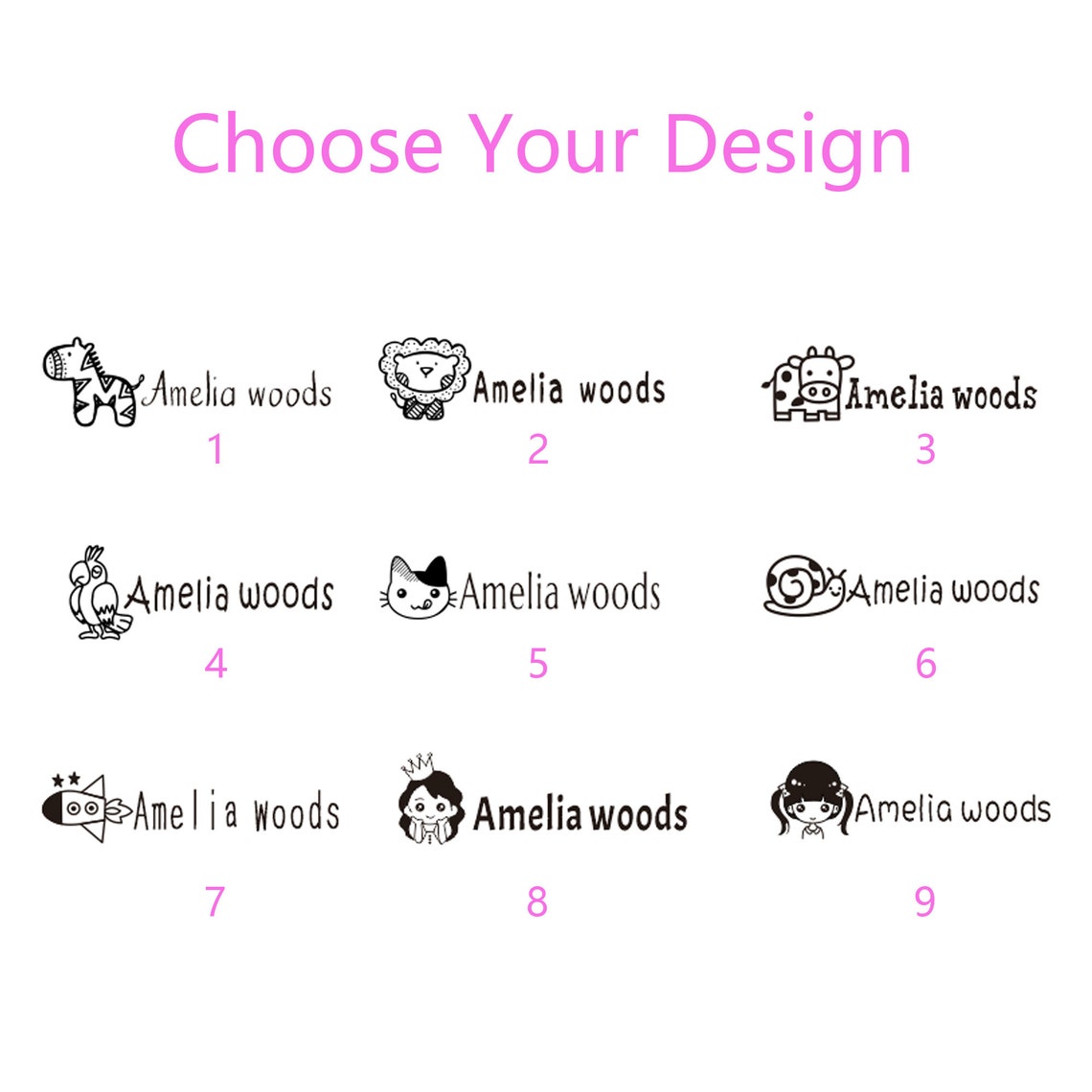 Customized Name Stamp, Clothing Label Stamp, School Label Clothing ...