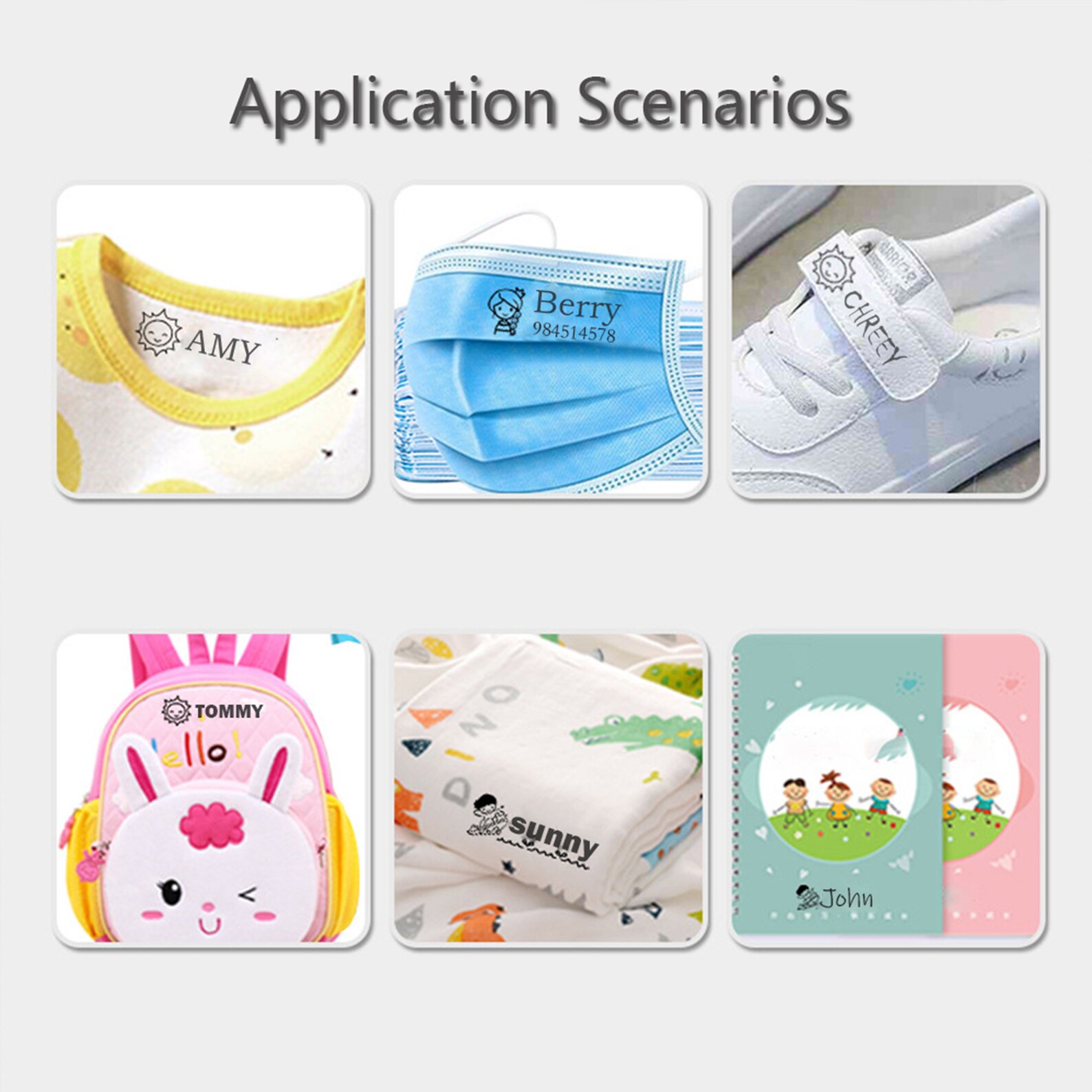 Customized Name Stamp, Clothing Label Stamp, School Label Clothing ...