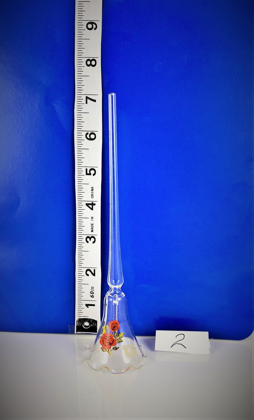 GLASS BELL With Clapper, Hand Made of Crystal Clear Glass With Design ...