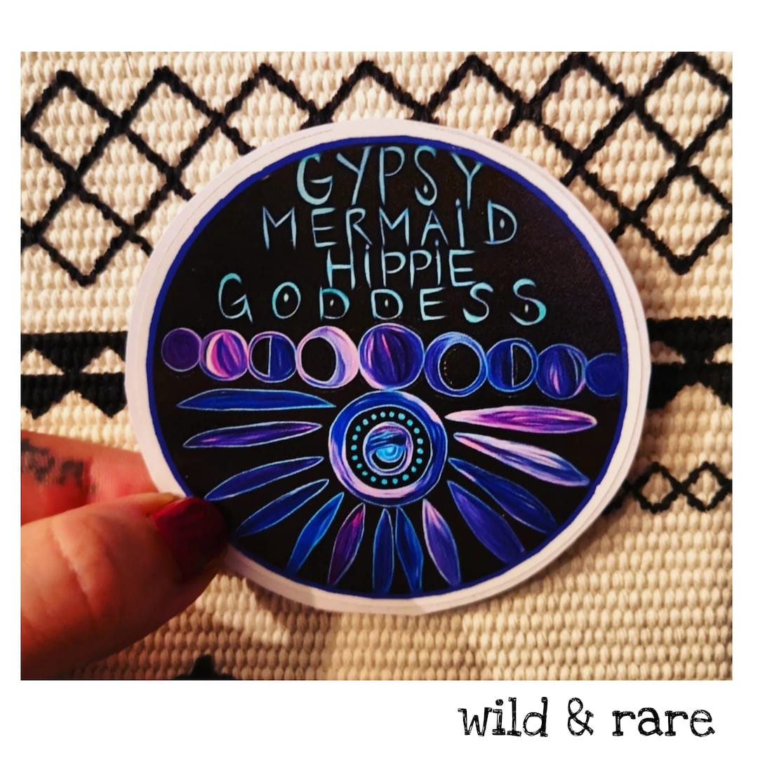 Gypsy Mermaid Hippie Goddess Sticker Mandala Stickers Gypsy Stickers ...