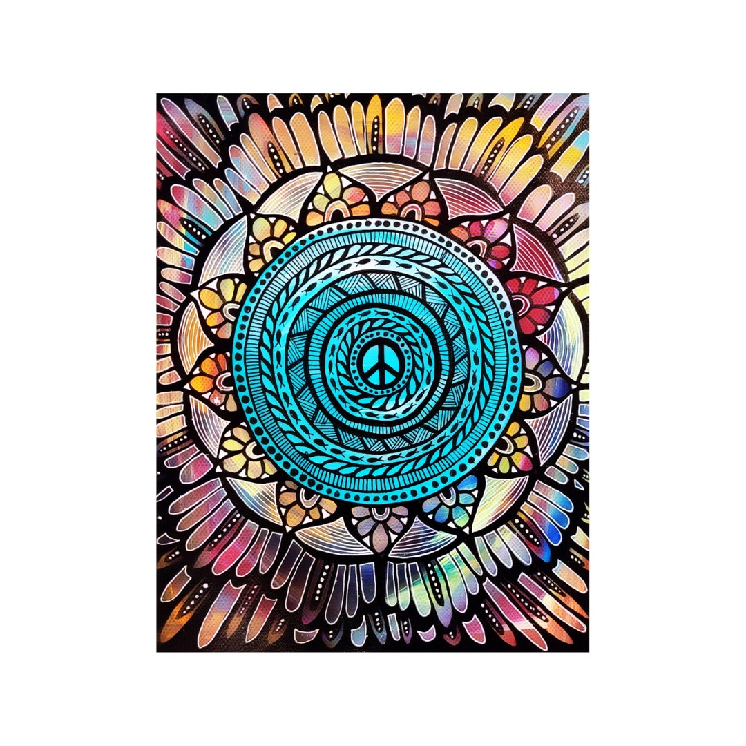 Peace Sign Mandala Art Print - Etsy