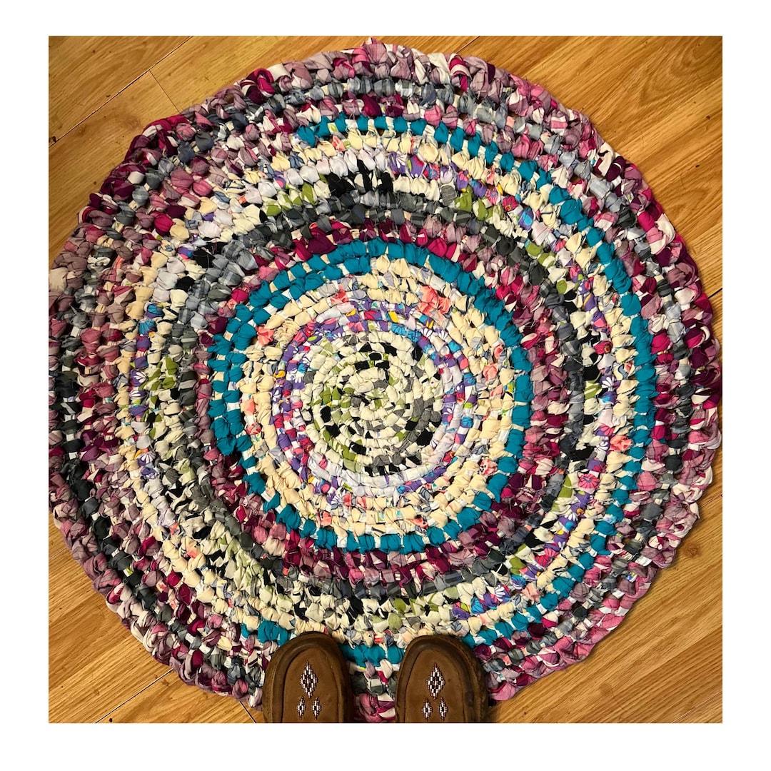 Amish Knot Rug Rag Rug Upcycled Materials Amish Knot Rug Accent Rug ...