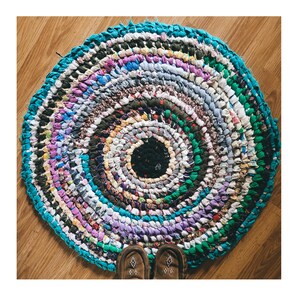 Amish Knot Rug Rag Rug Upcycled Materials Amish Knot Rug Accent Rug ...