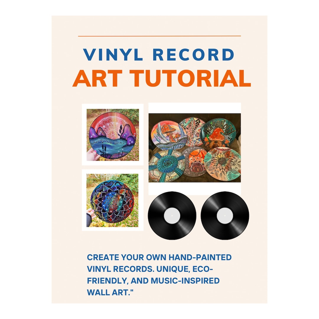 Vinyl Record Painting Tutorial, Instant Download, Beginners, Art Lesson, Learn How to Paint ...