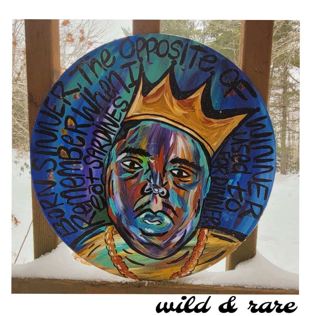Notorious BIG Handpainted Vinyl Record | Biggie Smalls| Rap Art ...