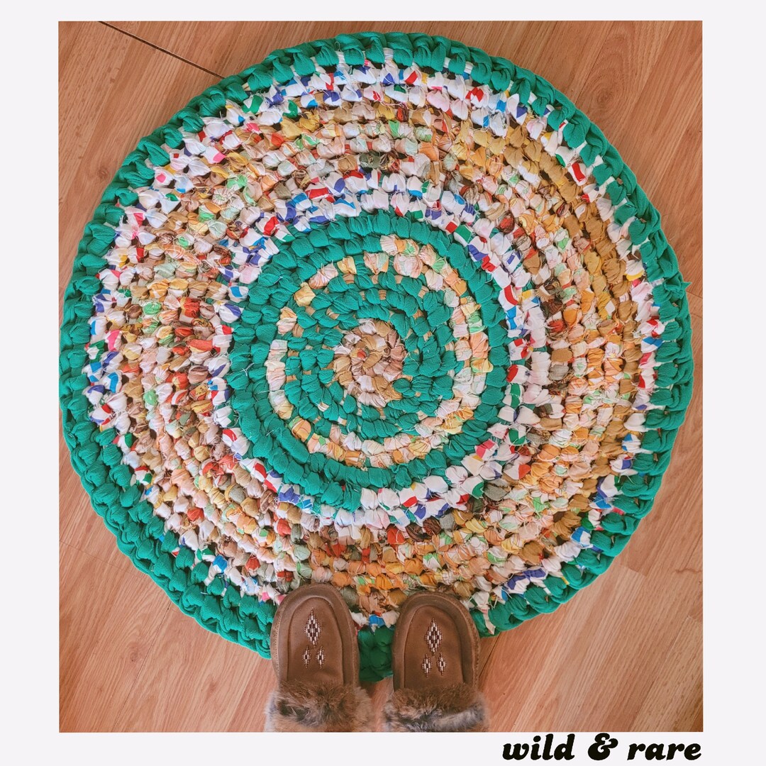 Amish Knot Rug Rag Rug Upcycled Materials Amish Knot Rug Accent Rug ...