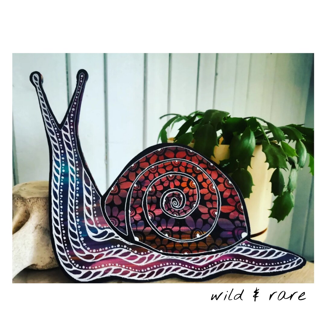 Wooden Snail Snail Art Art Zentangle Art Mandala Snail Insect Decor ...